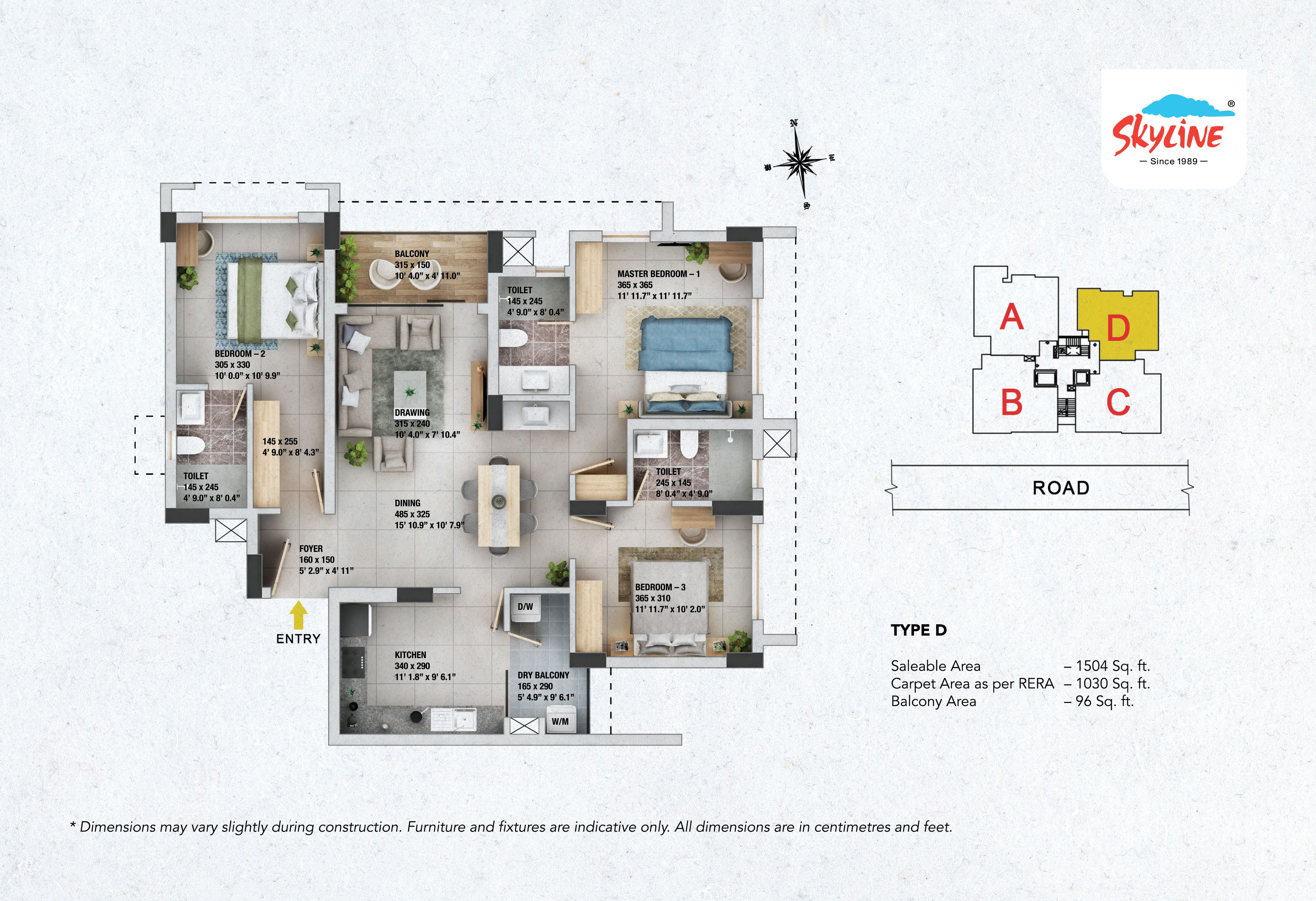 Skyline Zen – 3 BHK Flats for Sale at Elamakkara, Kochi