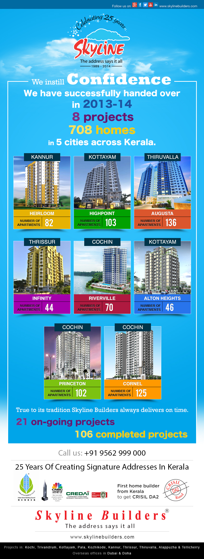 Skyline Builders 2013-2014 delivered projects